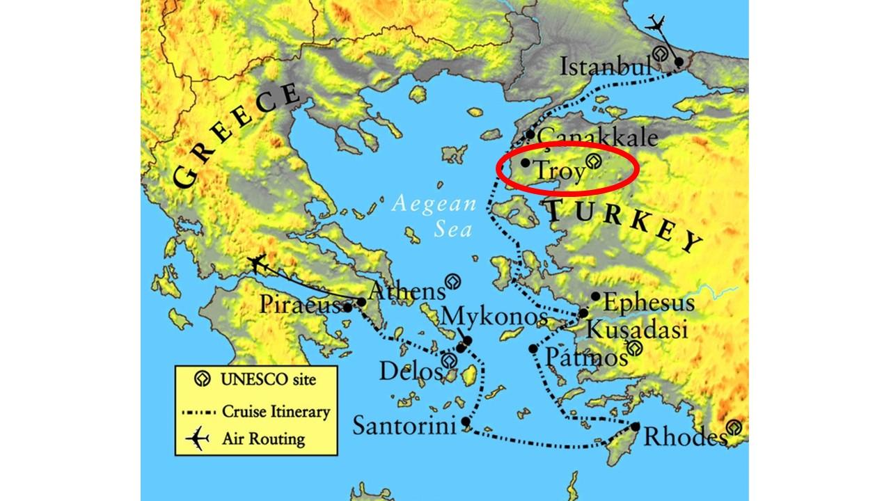 Την τροία την Ελλάδα χάρτης - Χάρτης της Ελλάδας, της Τροίας (Νότια ...